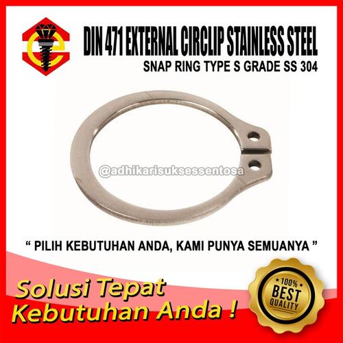 Jual (S32 - S50) SS 304 / Snap Ring Type S / Klip Snapring S / DIN 471 External Circlip ...
