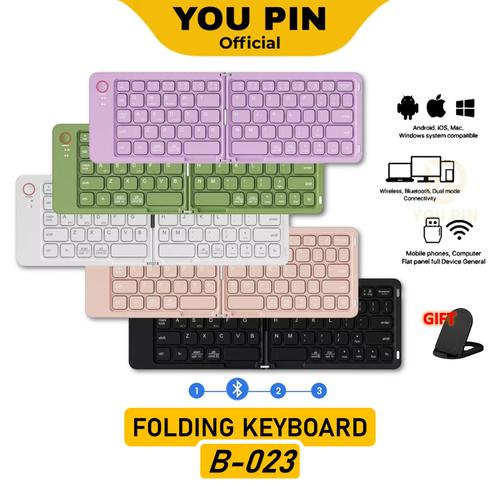 Promo YOU PIN B-023 Keyboard Lipat Wireless Bluetooth Folding Keyboard ...