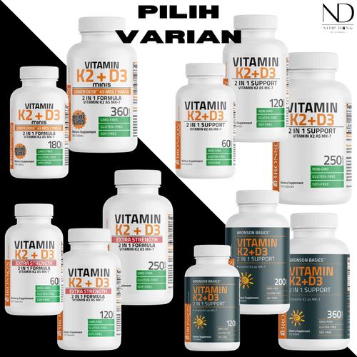 Promo Bronson Vitamin D3 K2 (Vitamin K2 as MK-7) 5000IU / 10,000IU ...