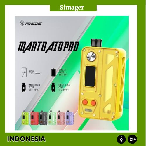 Promo MANTO AIO PRO DEVICE AUTHENTIC 80W 18650 KIT MANTO AIO PRO NEW ...