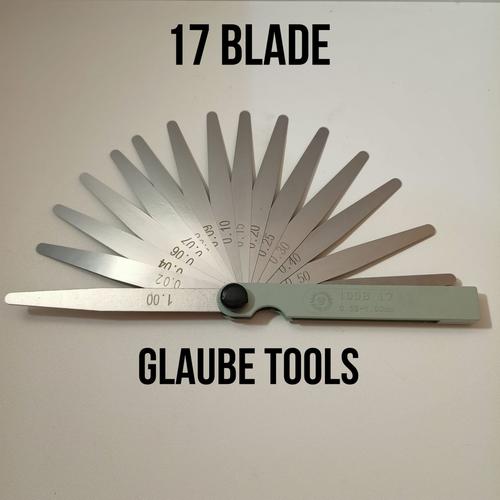 Jual GT 17Pcs Feeler Gauge Fuller Gauge Pengukur Setelan Klep 0.02-1 ...