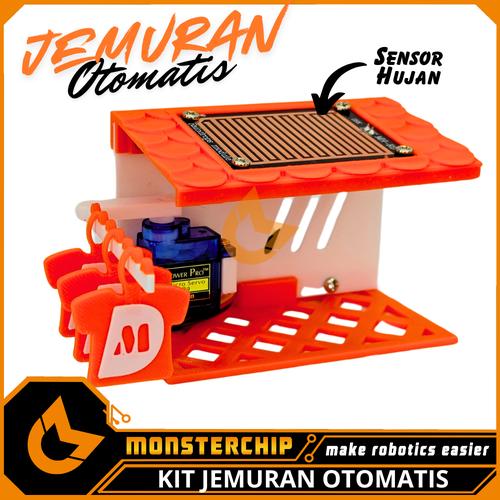 Jual KIT Jemuran Otomatis Arduino Menggunakan Servo & Raindrop Sensor ...