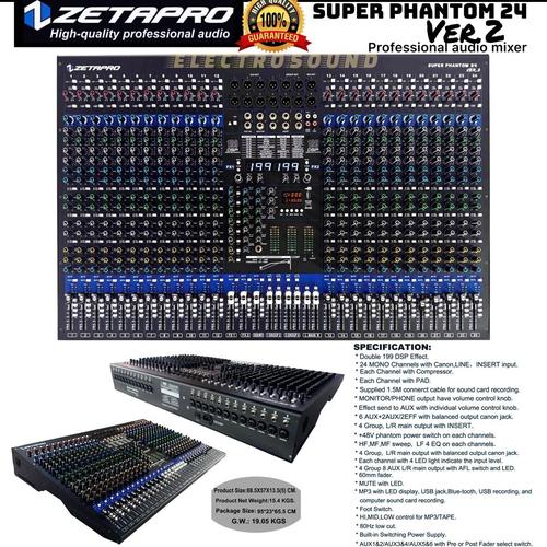 Jual MIXER AUDIO SUPER PHANTOM 24, COMPRESSOR / Zetapro Original - Jakarta Barat - ELECTROSOUND ...
