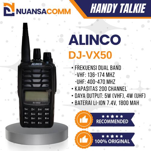 Jual Alinco DJ VX50 Dual Band VHF, UHF / Handy Talkie Alinco DJ-VX50 ...