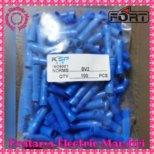 Jual Scun Ferrules Skun Lurus Vinyl Butt Connector BV-2 BV - 2 Biru ...