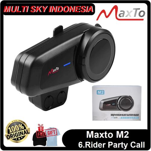 Promo Maxto M2 Intercom Helm Bluetooth 6 Rider Party Alt Maxto M2C M3 ...