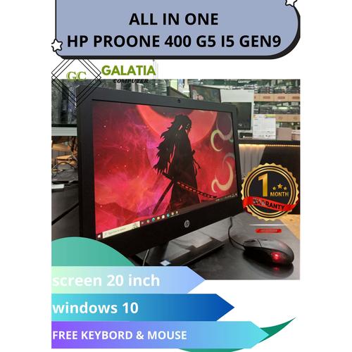 Jual all in one hp proone 400 g5 i5 9500t ram 8gb/ssd 256gb bergaransi dan siap di pakai ...