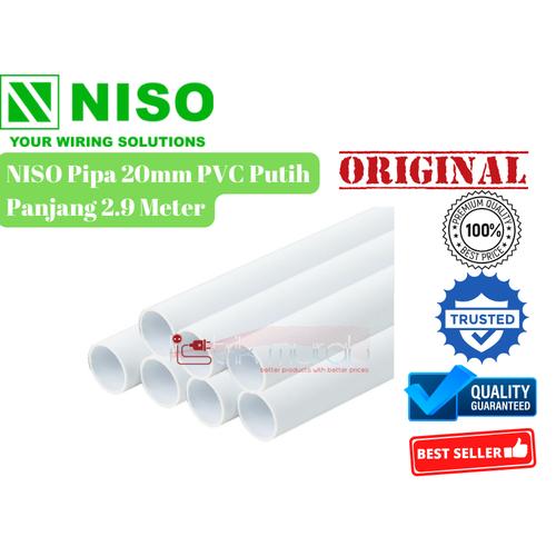 Jual Niso Pipa Conduit 20MM | Pipa Listrik Putih 2.9M - Kab. Tangerang ...