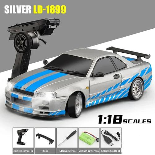 Jual LDRC LD1899S NISSAN SKYLINE GTR R34 (SILVER) 1/18 2.4GHZ RWD GYRO SCALE DRIFT CAR #LD1899S ...