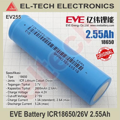 Jual Battery Baterai Batre Rechargeable Cas Isi Ulang 18650 Li-ion 3.6V ...