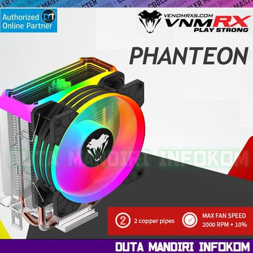 Jual VenomRX Pantheon Fixed RGB - Single Tower Air CPU Cooler with ...