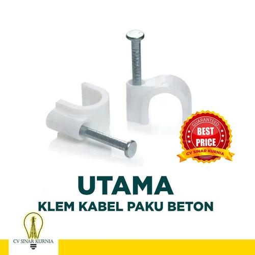 Jual Klem kabel paku biasa dan paku beton Ukuran 7, 8, 9, 10, 12, 17 mm ...
