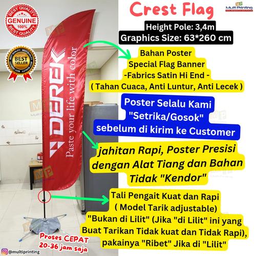 Promo umbul umbul 3 meter (Beach Flag Banner) + Flag Banner (flying ...