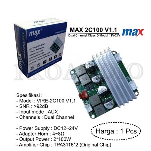 Jual KIT DIGITAL POWER AUDIO AMPLIFIER MAX 2C100 V1 DUAL CHANNEL CLASS ...