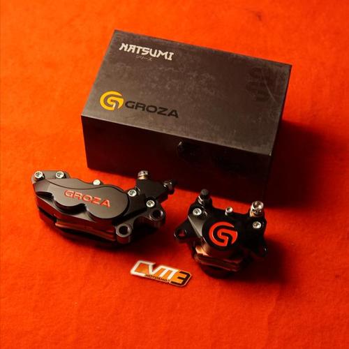 Jual Termurah! Kaliper Groza Natsumi 4P & Daitan 2P Hitam Red Logo ...