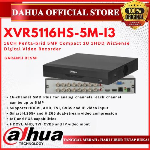 Jual DVR 16 Channel DH-XVR5116H-5M-I3 D@HUA 16CH WIZSENSE CCTV 5MP FACE DETECTION - Jakarta ...