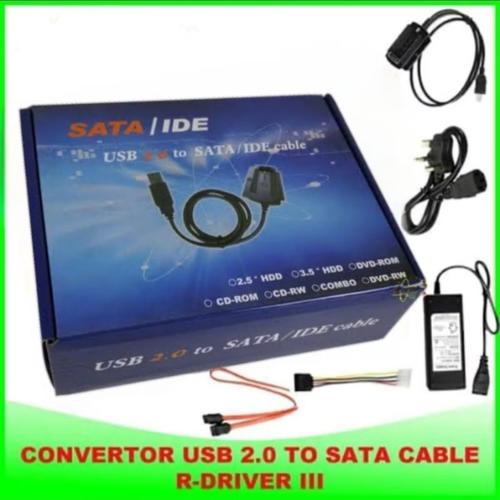 Jual RDriver Converter USB 2.0 to SATA IDE with Adaptor Power - Kota ...