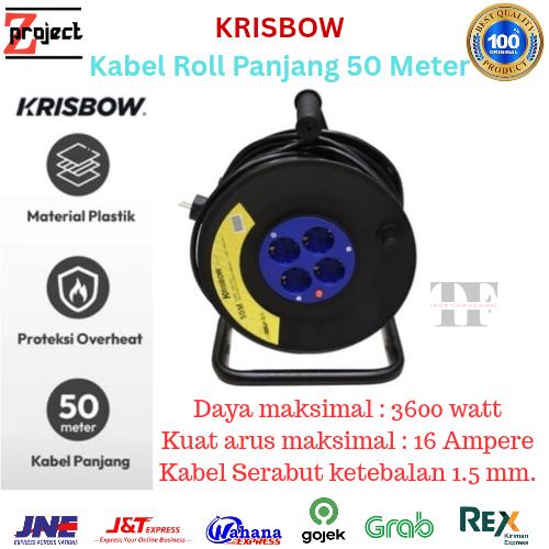 Jual KRISBOW Kabel Roll 50 Meter 16 A Kabel Roll Gulung Krisbow 50 ...