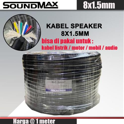 Jual Kabel ( @ 1 meter 8x1.5mm ) 8 jalur SOUNDMAX 8x1.5mm cable audio ...