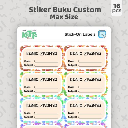 Jual Stiker Nama Buku Custom | Sticker Mapel Sekolah | Label Nama ...