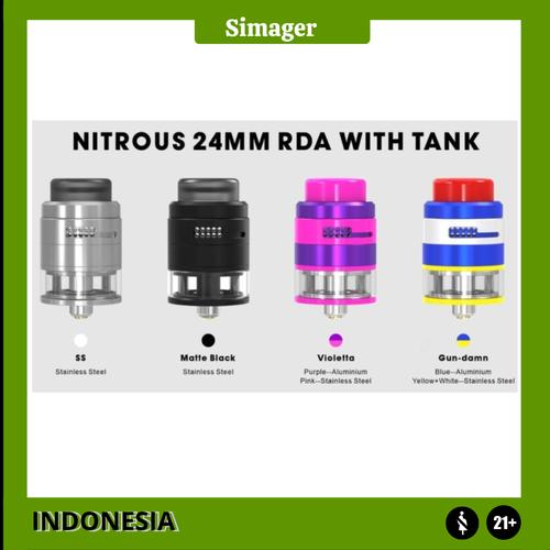 Jual NITROUS RDA 24MM WITH TANK SERIES NEW EDITION AUTHENTIC - YELLOW ...
