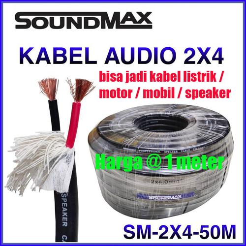 Jual Kabel ( @ 1 meter 2x4.0mm ) 2 jalur SOUNDMAX 2x4.0mm cable audio ...