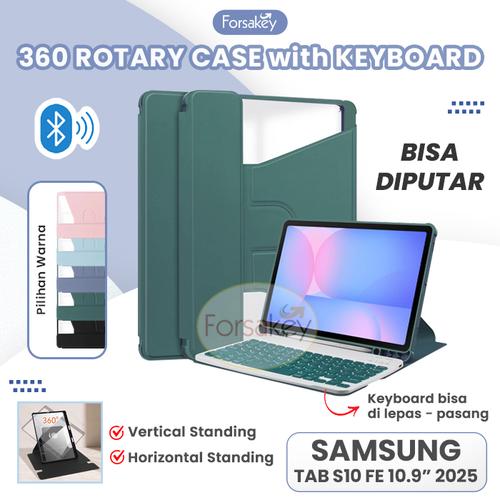 Jual ( CASE PUTAR + KEYBOARD + MOUSE ) Samsung Galaxy Tab S10 FE 5g 10. ...