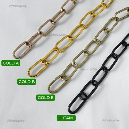 Jual Rantai untuk lampu gantung warna hitam dan gold (size large ...