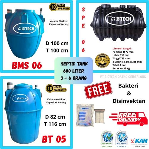 Jual Bioseptictank 600 liter kapasitas 3-6 orang Biotech Biofil Biotank ...