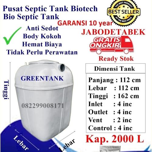 Promo septic tank 2000 L GREENTANK - Penghuni 12 orang - New Series ...