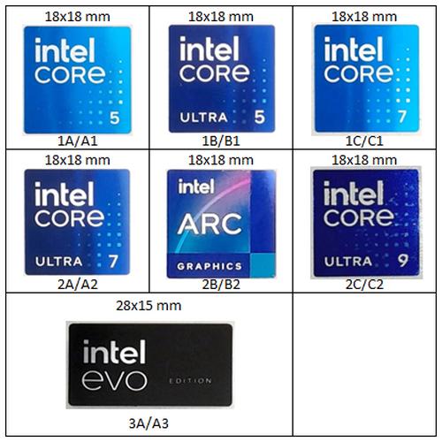 Jual Stiker Logo Intel Core Ultra ARC Graphics Original - 3, A - Kab ...