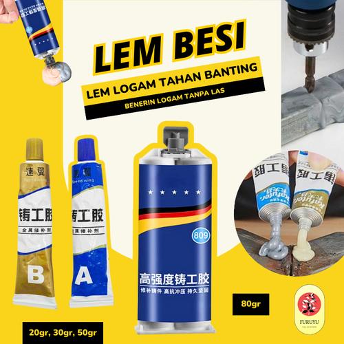 Jual lem kastor epoxy ab besi kuat tahan panas perekat logam radiator ...