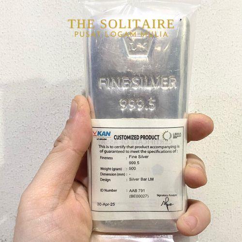 Jual Perak Batangan ANTAM 999.5 500 gram / FINE SILVER BAR LM Logam ...