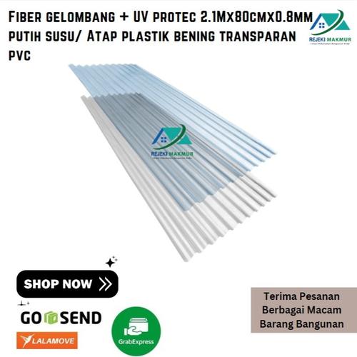 Jual Fiber gelombang+UV protection 2.1 Meter x 105 cm x 0.8 mm putih ...