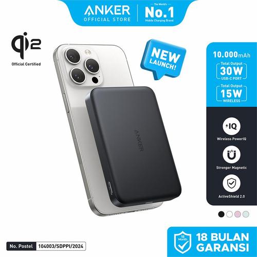 Jual Anker Anker A1664 MagGo Wireless Power Bank Magnetic Magsafe 15W Ultra slim, Qi2 Fast ...