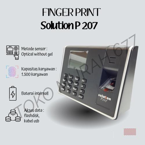 Jual Solution p207 /Finger print/Mesin Absensi/Mesin absen - Jakarta ...