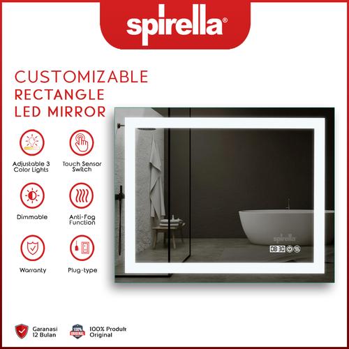 Jual Spirella | Cermin LED Rectangle Customizable - Custome Cermin LED ...