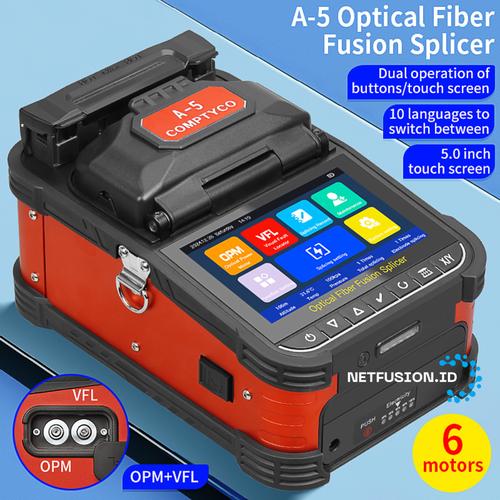Promo Fusion Splicer A-5 6 MOTOR COMPTYCO Fiber Optic TOUCHSCREEN HD 6 ...