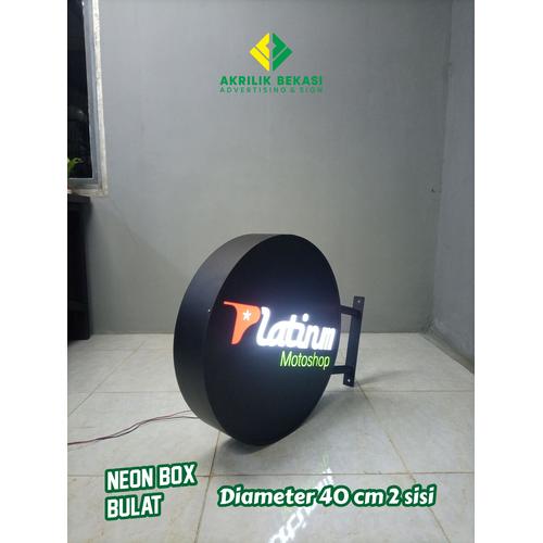 Jual Neon Box Bulat Diameter 40 cm - Kab. Bekasi - Akrilik Bekasi_NEW ...