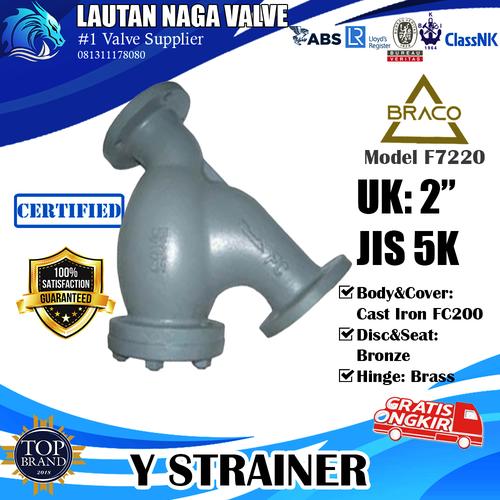 Jual Y STRAINER CAST IRON BRACO F7220-JIS 5K DN50 size 2 inch - Jakarta ...