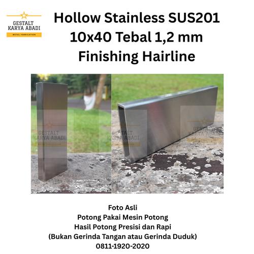 Jual Hollow Stainless Steel SUS201 Ukuran Luar 10x40 mm Tebal 1,2 mm ...