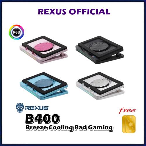 Jual Rexus B400 Frost Cooling Pad Breeze RGB CoolingPad B-400 Pendingin ...