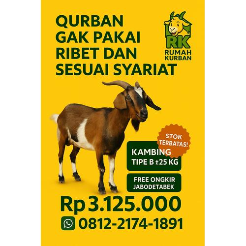 Jual Kambing Qurban Tipe B ±25 KG | Free Ongkir JABODETABEK | Termurah di Jakarta dan Bekasi ...