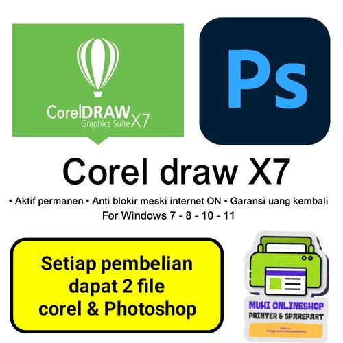 Jual Corel draw X7 (win7,8,10,11) & Corel 2025 Anti blokir-permanent- Dapat Bonus Photoshop ...