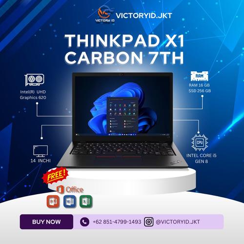 Promo THINKPAD X1 CARBON 7th INTEL CORE i5 GEN 8 ULTRABOOK TOUCHSCREEN ...