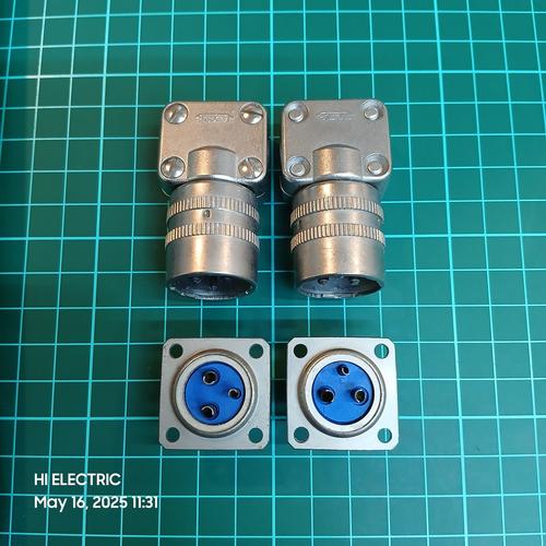Jual Jaeger Socket Plug Mobile 3pin Alluminium Panel Mounting Male ...