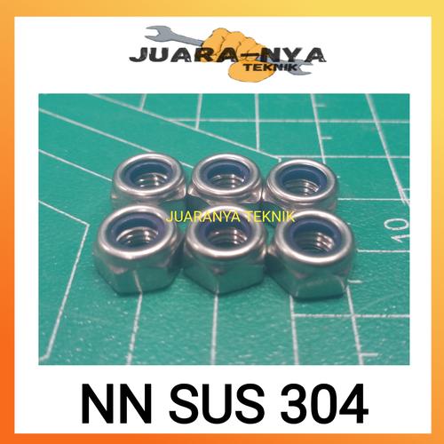 Jual Mur Nilon m8 Stainless SUS 304 / Nylon m8 Stainless / Mur Lock Nut ...