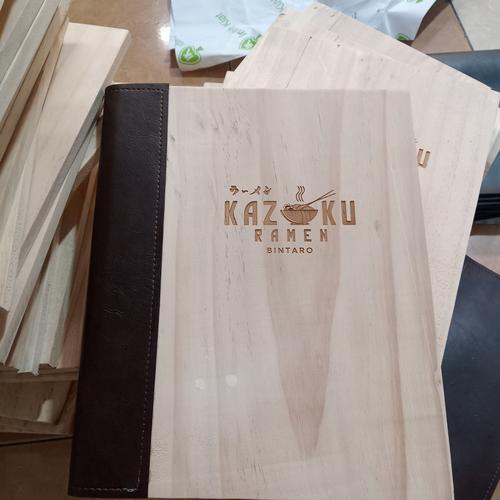 Jual buku menu kayu a4 logo custom - Kota Bandung - hanifahrose | Tokopedia