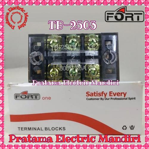 Jual FORT TERMINAL BLOCK BLOK TB-2503 TB 2503 TB2503 3 Pole 3P 25A 600V ...