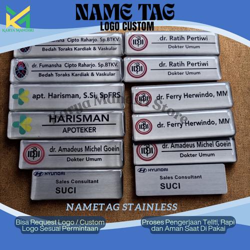 Jual Name Tag Stainless Logo Ikatan Dokter Indonesia - Grafir Dengan ...